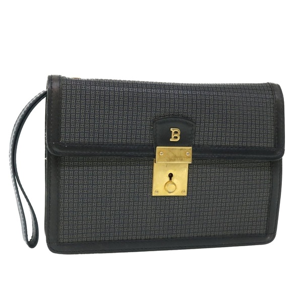 Bally | Bags | Bally Clutch Bag Pvc Leather Gray Auth Bs766 | Poshmark